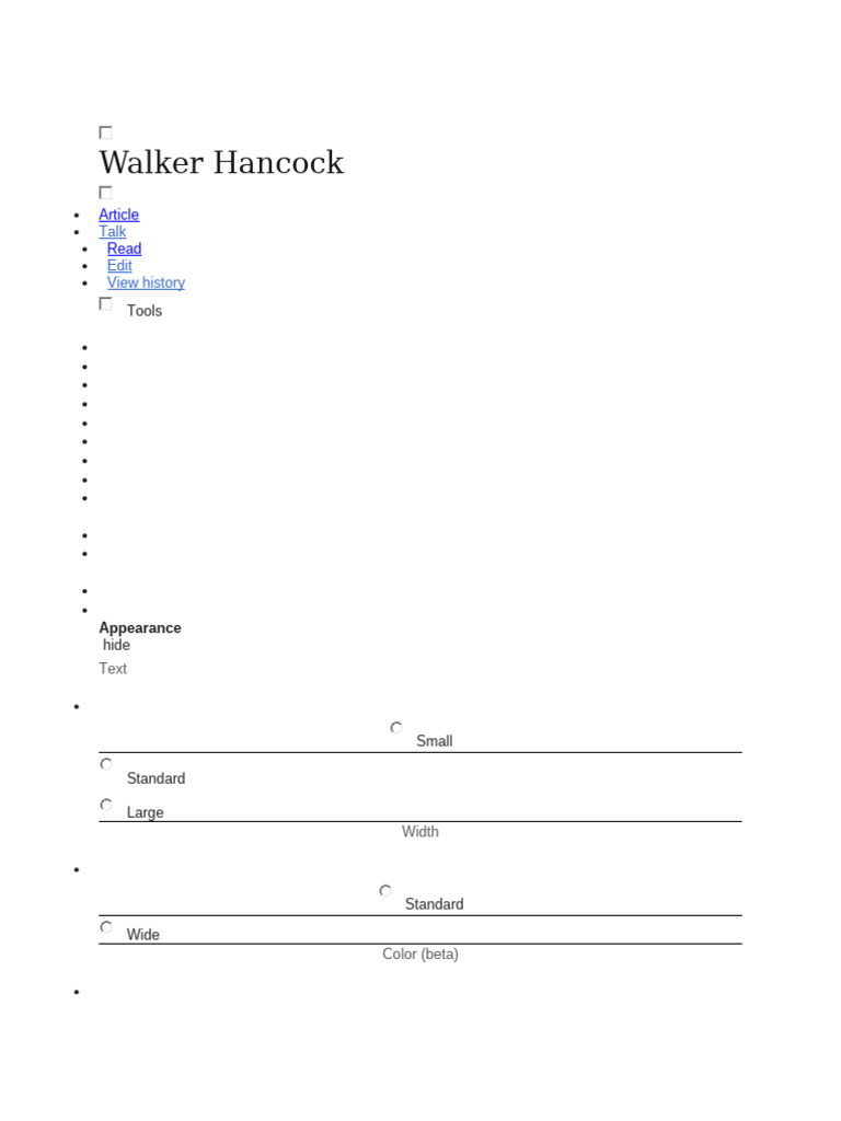 Walker Hancock Wiki | PDF