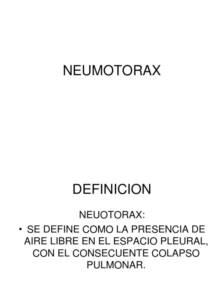 Neumotórax: Causas y Síntomas | PDF | Pulmón | Lesión