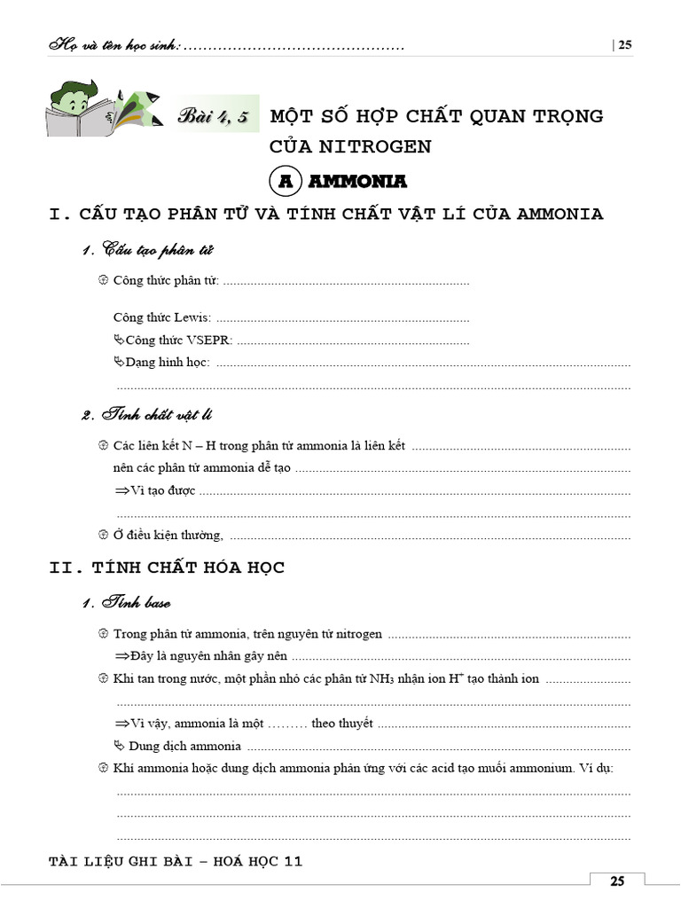 Bai 4, 5. Mot So Hop Chat Quan Trong Cua Nitrogen | PDF