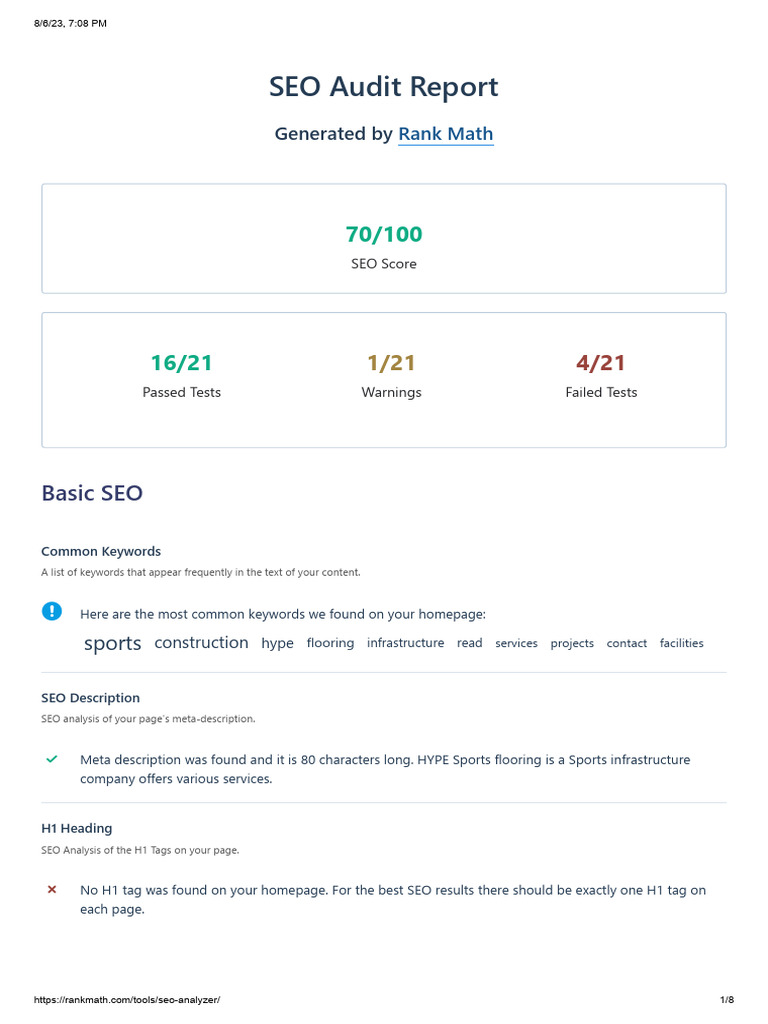 HYPE Website SEO Analysis | PDF | Search Engine Optimization | Html