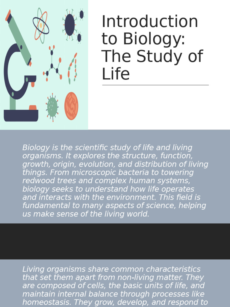 Introduction To Biology | PDF