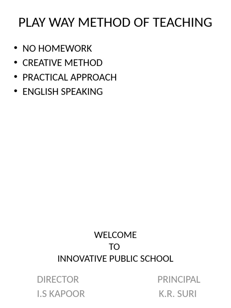 Play Way Method of Teaching | PDF