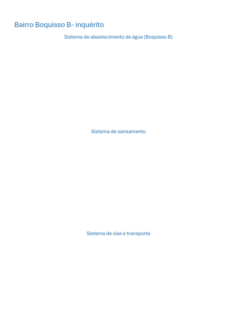 Bairro Boquisso B Inquerito | PDF | Desperdício | Transporte público