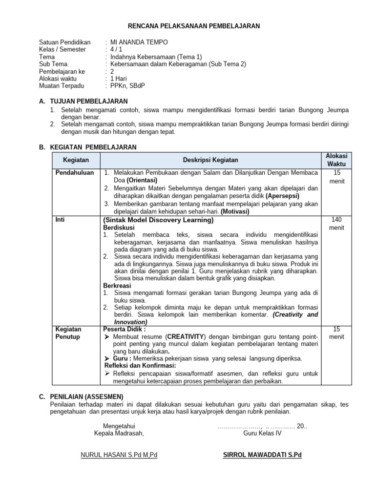 (Sintak Model Discovery Learning) : (Creativity and Innovation) | PDF