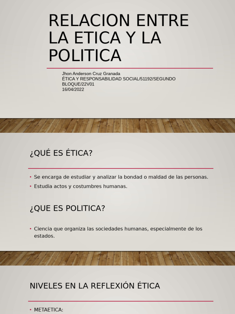 Relacion Entre La Etica y La Politica | PDF