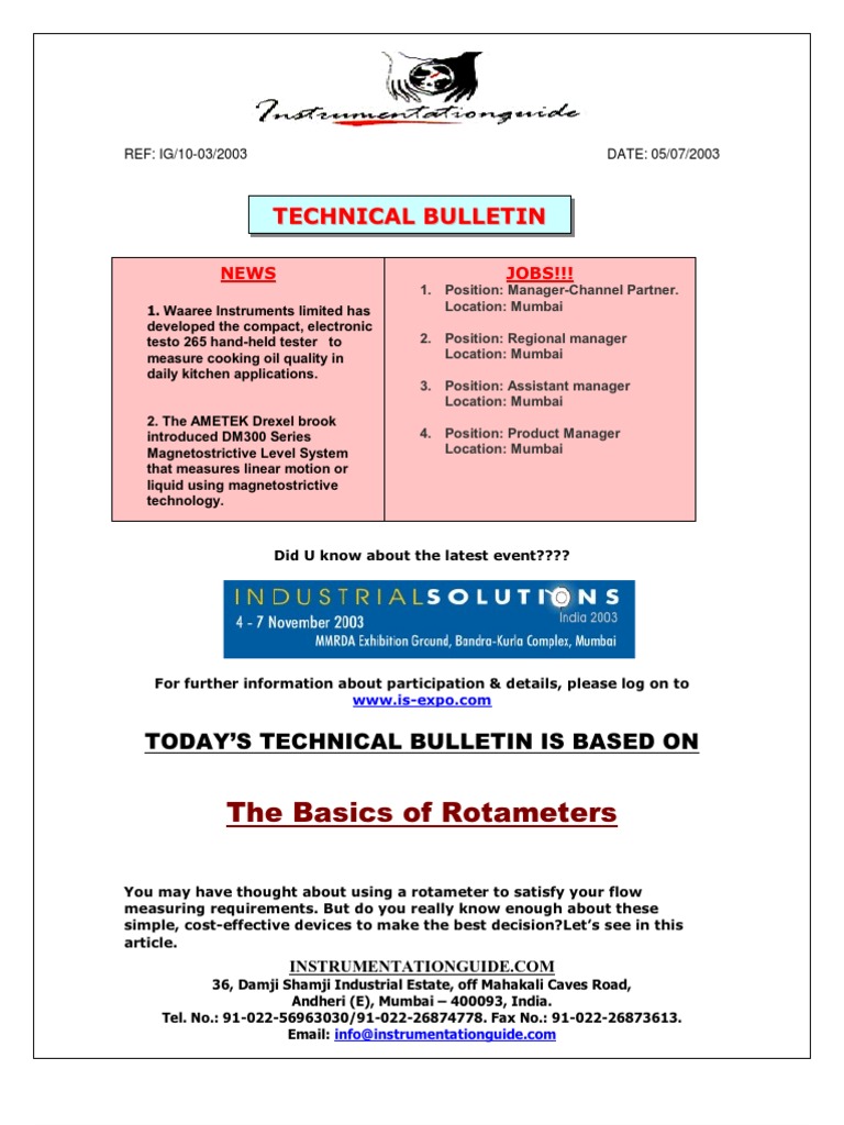 Technical Bulletin 10 | Download Free PDF | Buoyancy | Fluid Dynamics