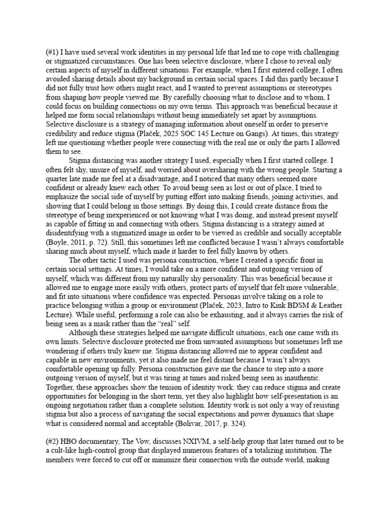 Navigating Identity and Stigma Strategies | PDF | Social Stigma ...