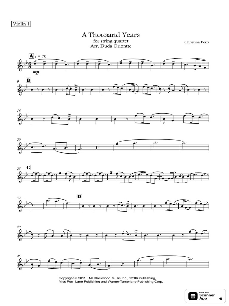 Thousand Violin 1 | PDF