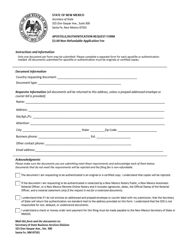 Apostille Request Form | PDF | Notary Public