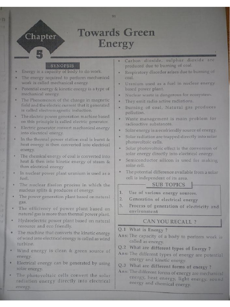 Towards Green Energy | PDF