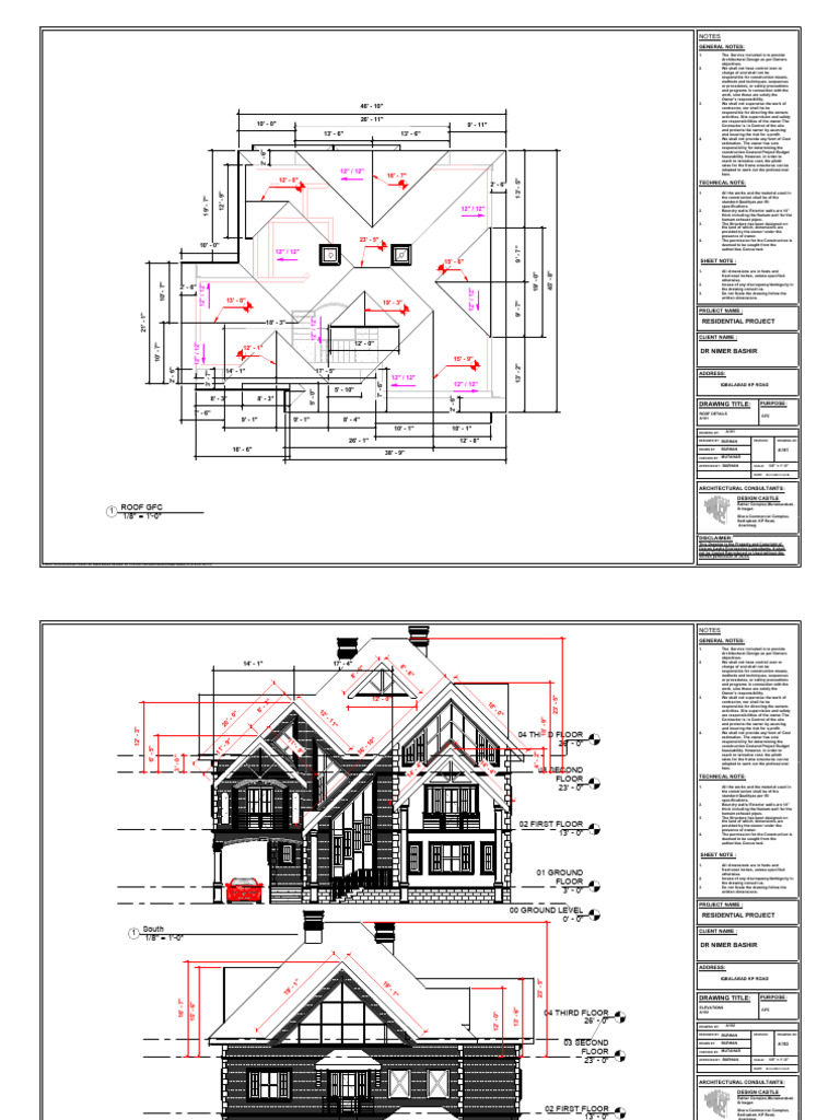 Architectural Design Dimensions and Notes | PDF