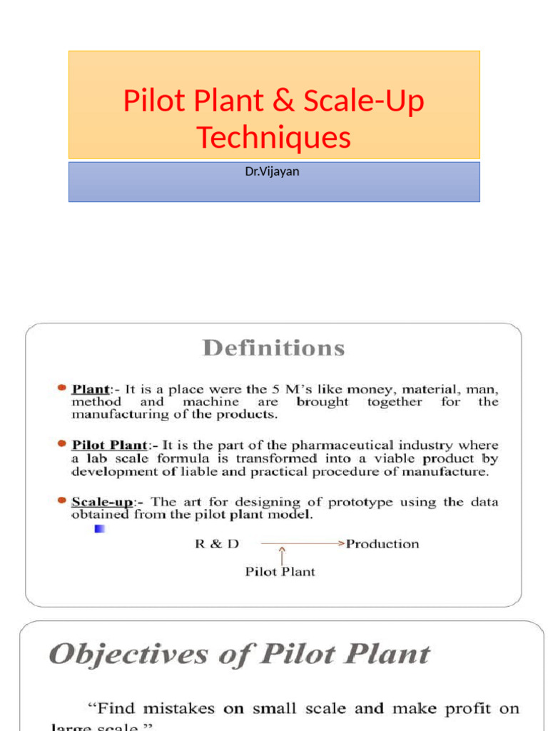 L1 Pilot Scale | PDF