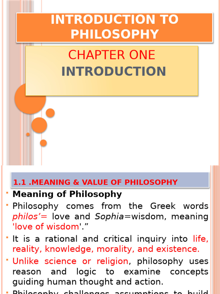 Understanding Philosophy: Meaning & Value | PDF | Reason | Epistemology