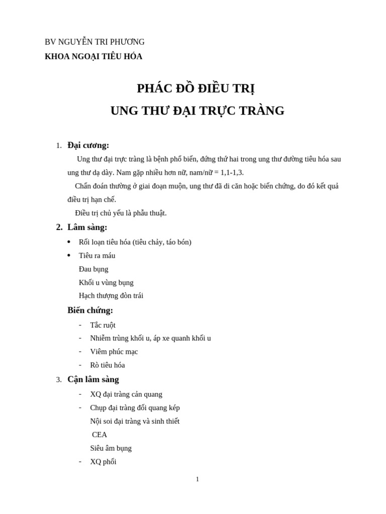 Phac Do Dieu Tri Ung Thu Dai Truc Trang | PDF