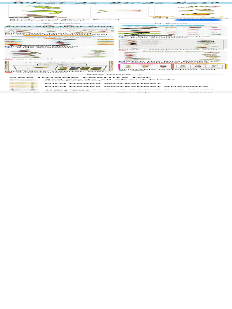 Claws Beaks 3rd Grade Animal Classification Worksheet Based On Birds ...