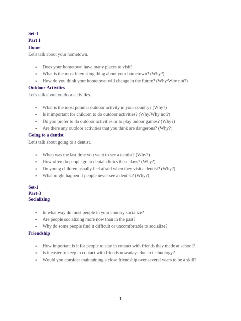 6 IELTS Speaking Part 2-3 | PDF | Foreign Language | Dentist