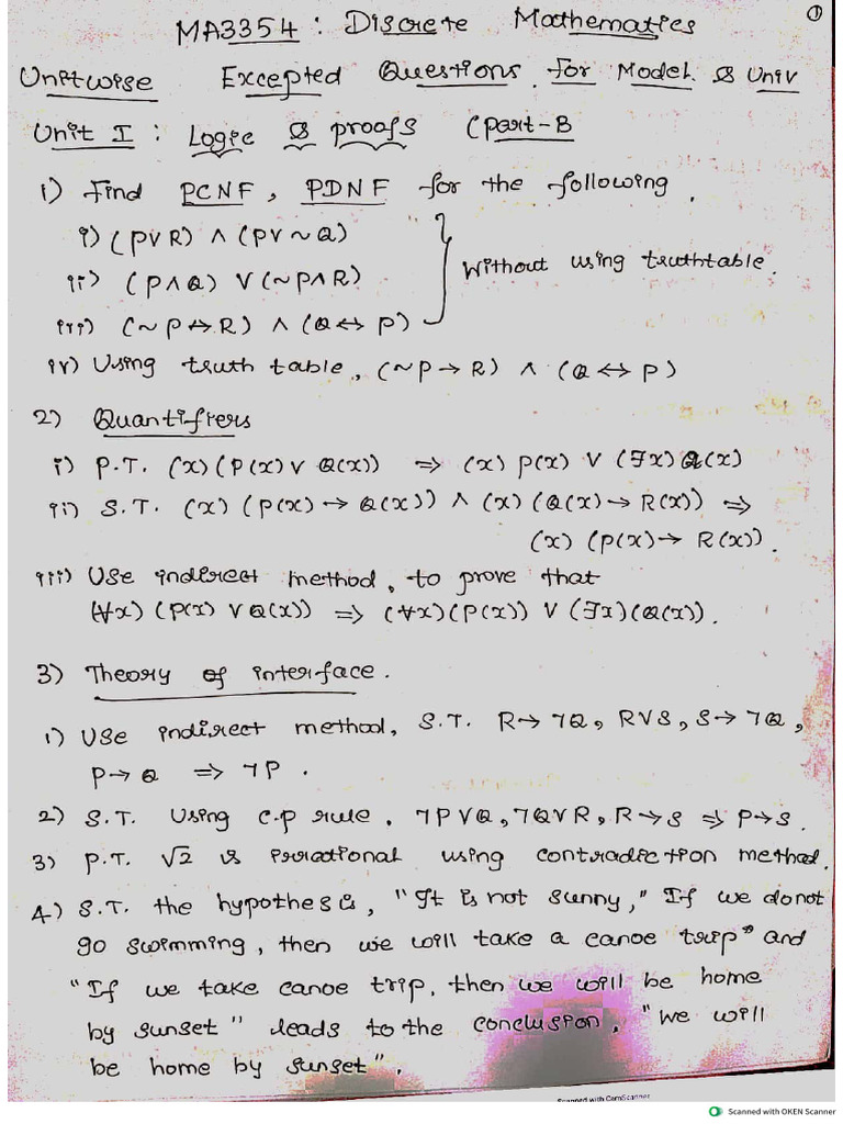 Discrete Mathematics (1) | PDF
