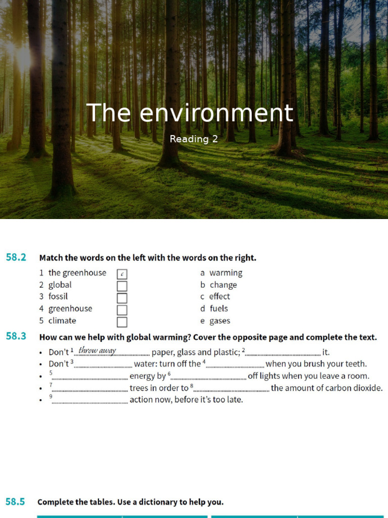 Unit 2. Environment. Reading | PDF