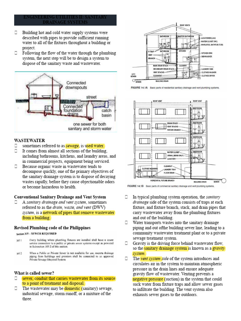 Module 3 - Sanitary Drainage Systems.docx | PDF | Sanitary Sewer ...