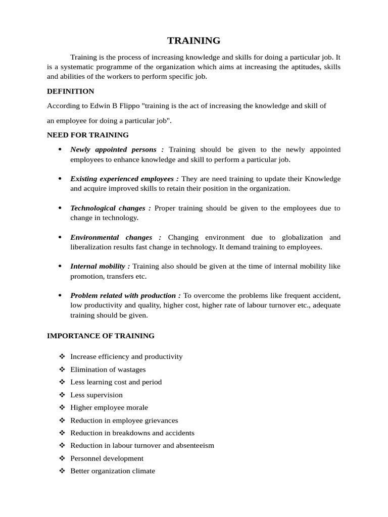 Training & Development | PDF | Vocational Education | Employment