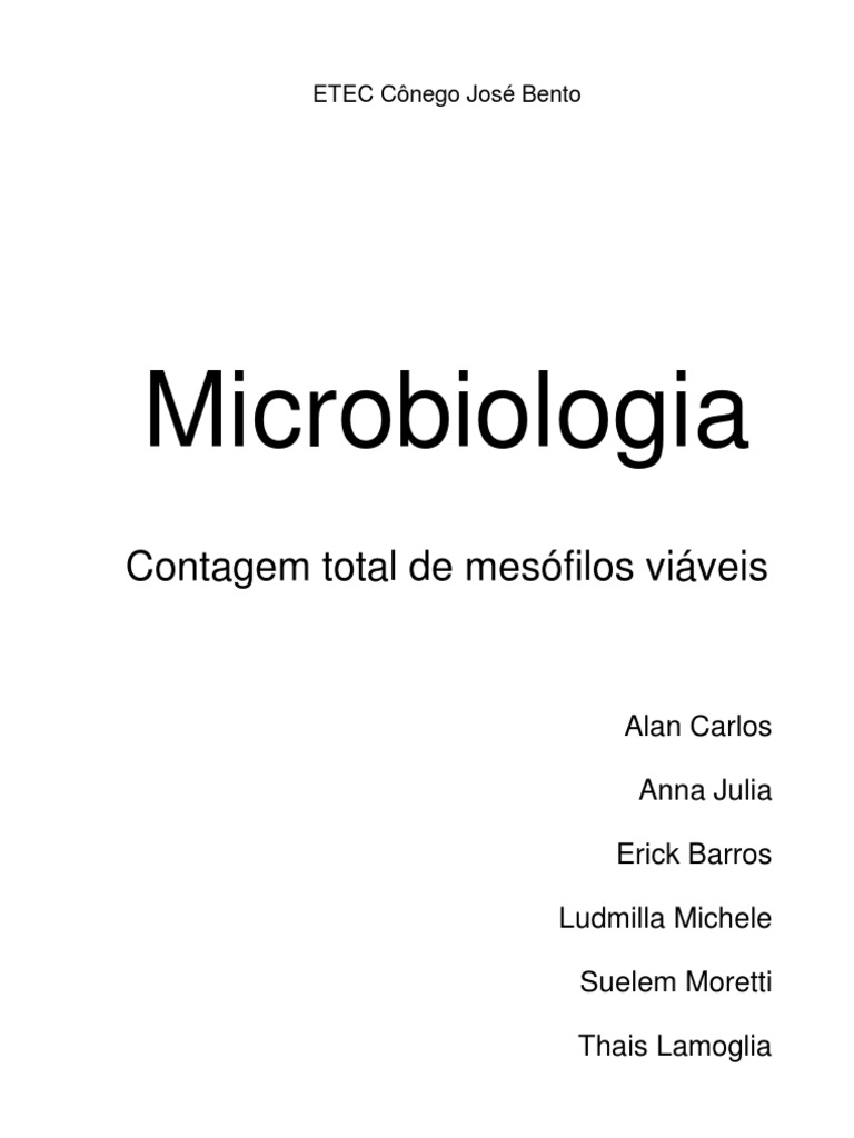 Contagem de Mesófilos em Leite | PDF | Célula (Biologia) | Microrganismo