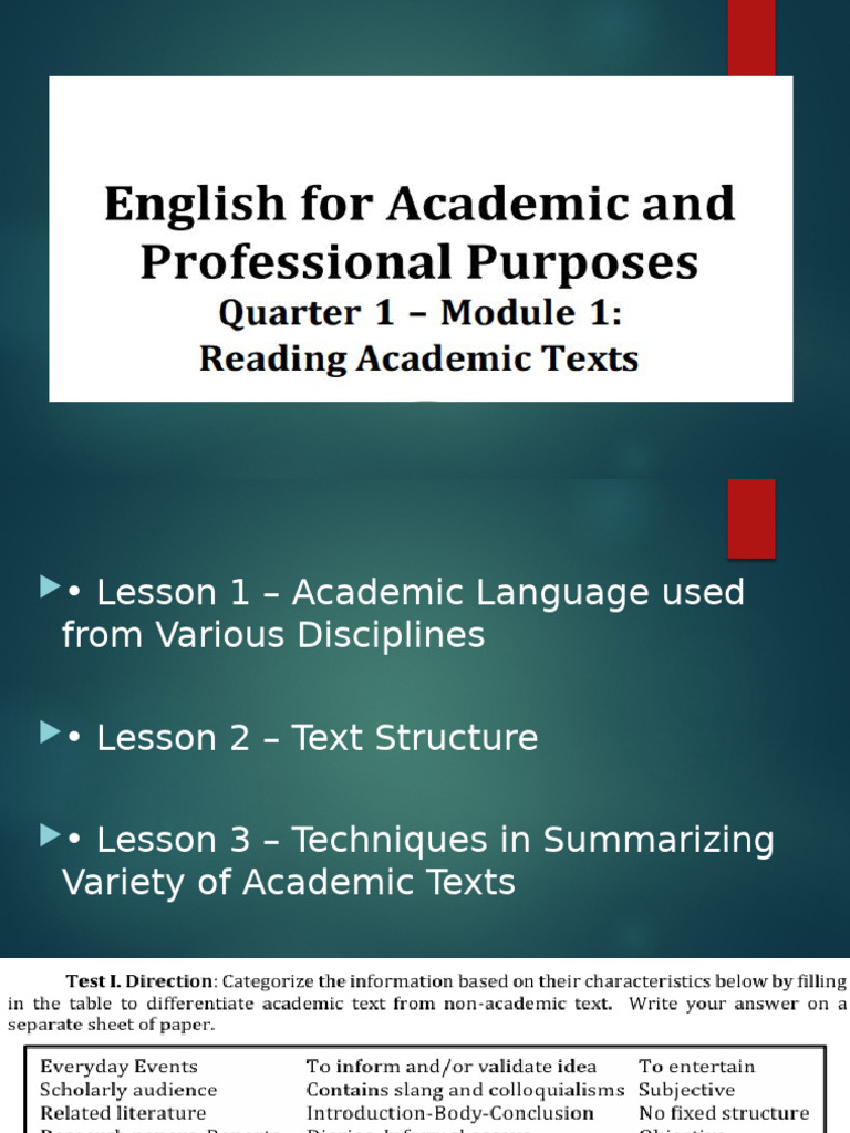 Understanding Academic Language Essentials | PDF