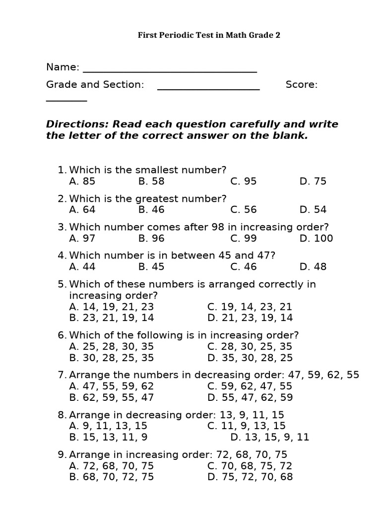 MATH - Grade 2 - Periodic Test | PDF | Numismatics | Foreign Exchange ...