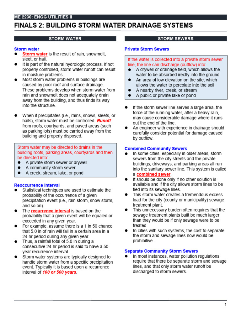 Topic 2 | PDF | Storm Drain | Stormwater