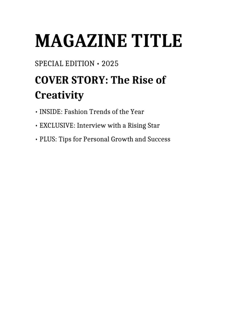 Magazine Cover | PDF