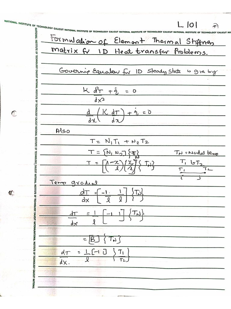 FEM Formulation of Heat Transfer Problems | PDF