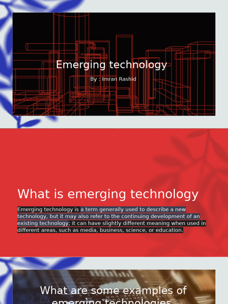 Emerging Technologies | PDF