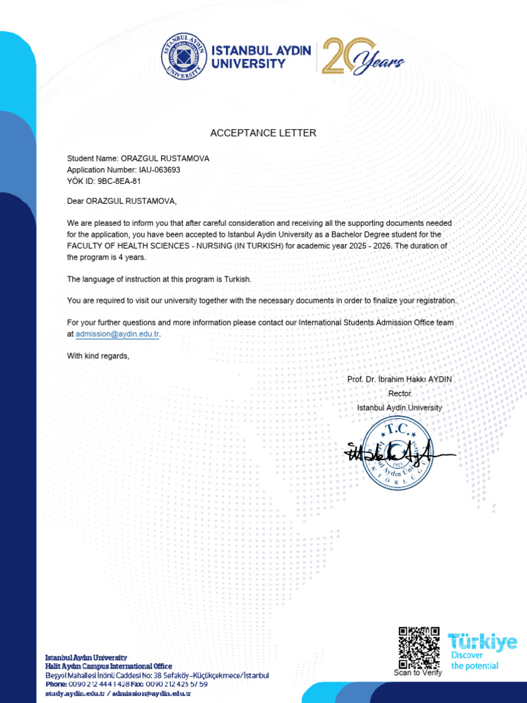 Acceptance Letter | PDF
