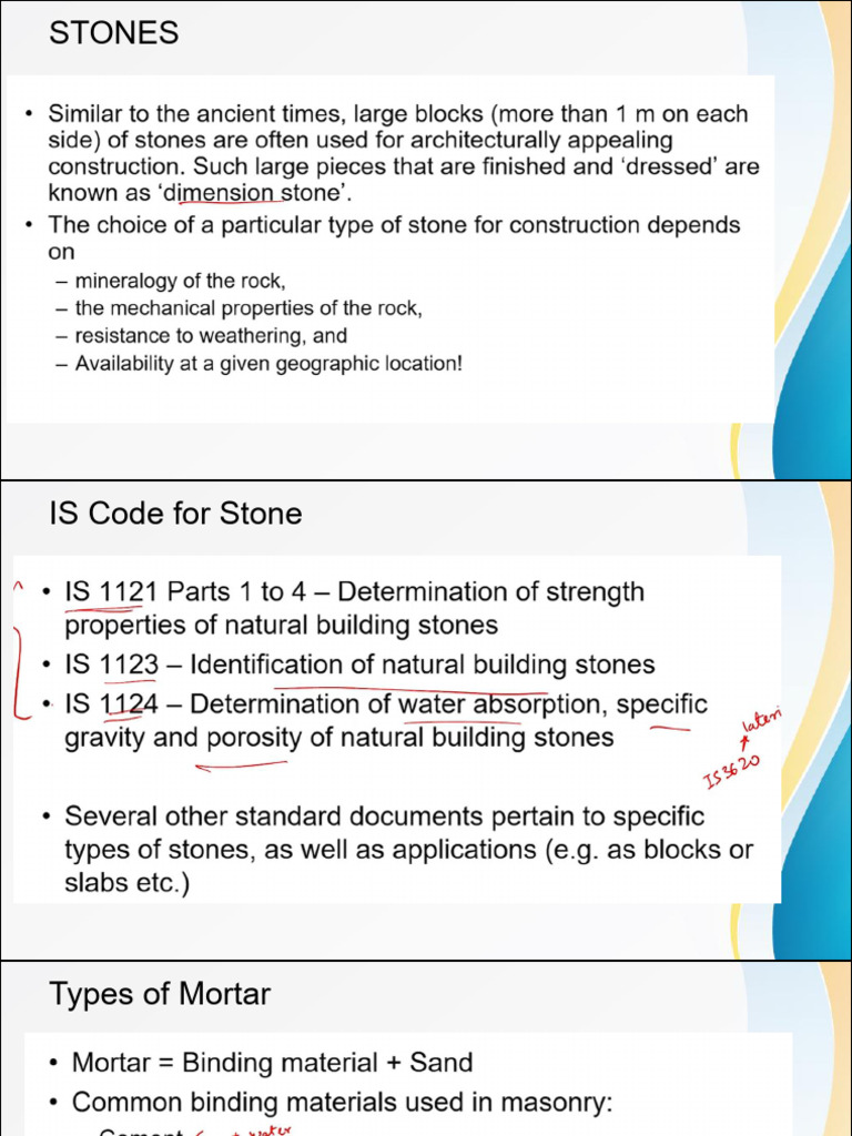 Stone | PDF | Mortar (Masonry) | Plaster