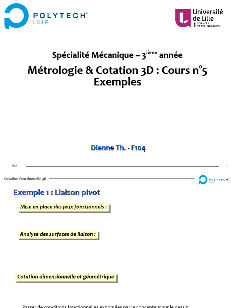 Métrologie et Cotation 3D en Mécanique | PDF | Ingénierie mécanique