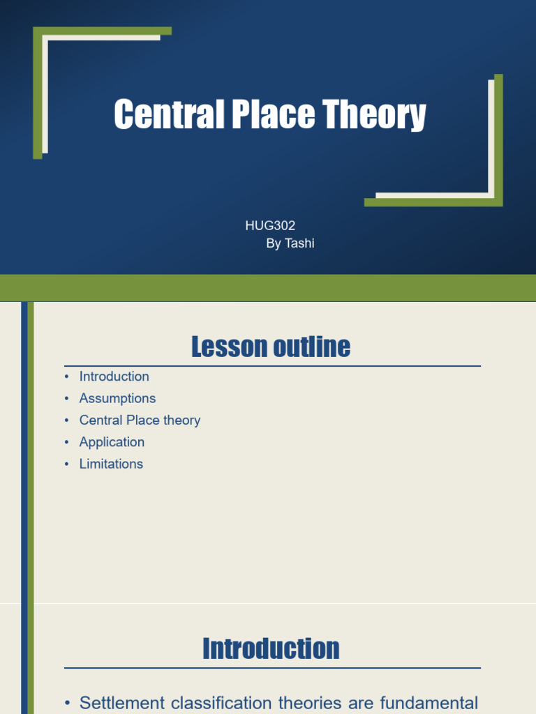 Central Place Theory | PDF | Economics | Economies