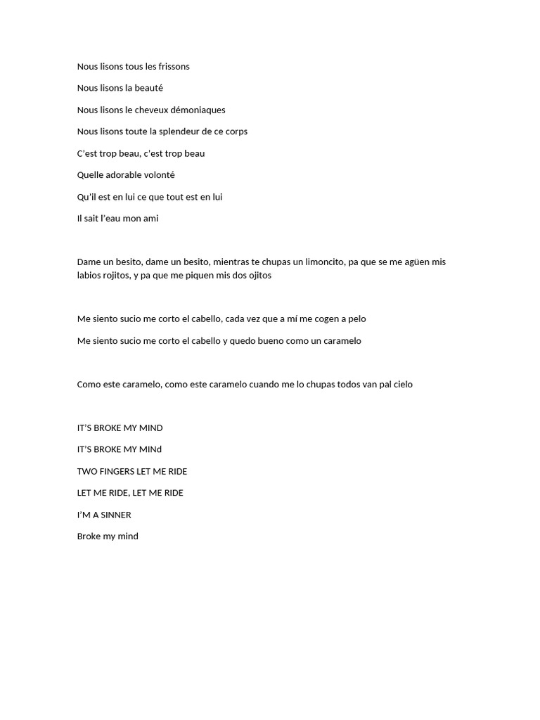 Tres Canciones Fabio Yuce Leo | PDF