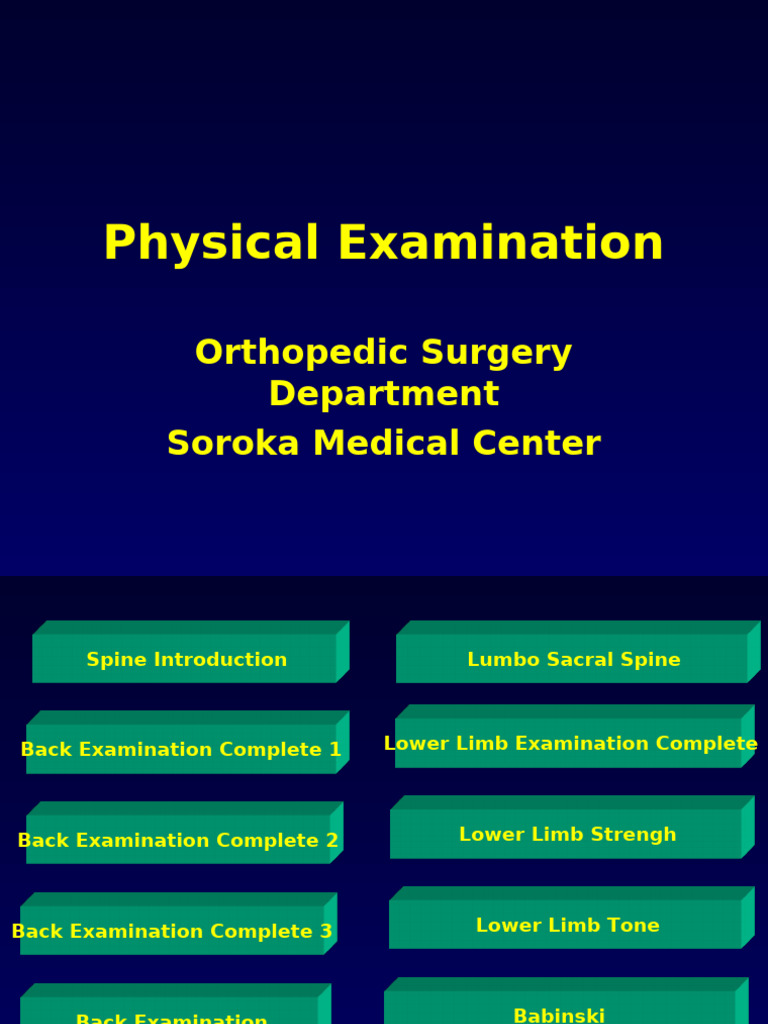 Back Examination | PDF