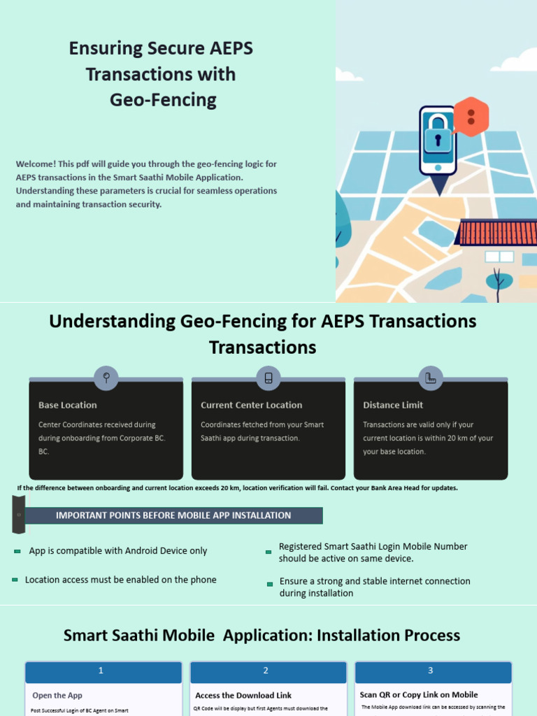 Secure AEPS Transactions with Geo-Fencing | PDF | Mobile App | Qr Code