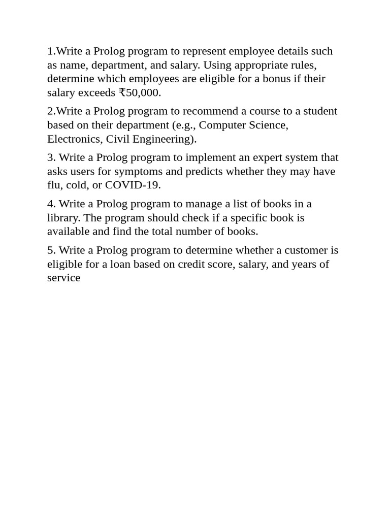 Prolog Questions | PDF