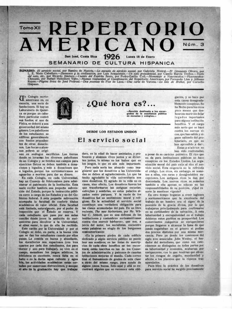 Repertorio Americano 1926-01-18, Vol 12 Iss 3 | PDF