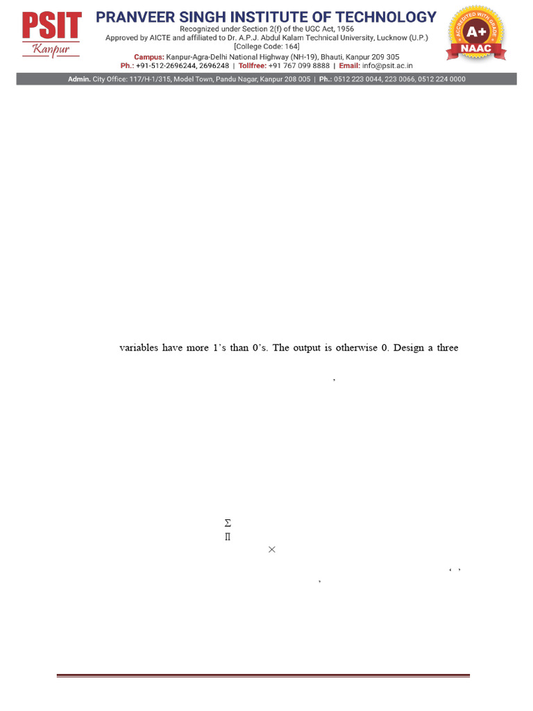 Digital Logic Design Practice Sheet 2 | PDF