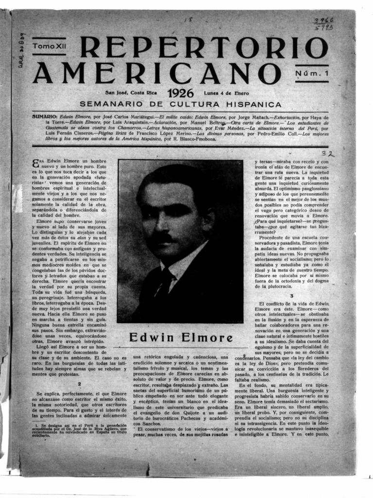 Repertorio Americano 1926-01-04, Vol 12 Iss 1 | PDF
