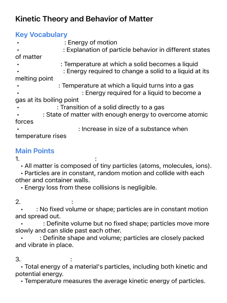 Understanding States of Matter and Thermal Energy | PDF | Liquids | Gases