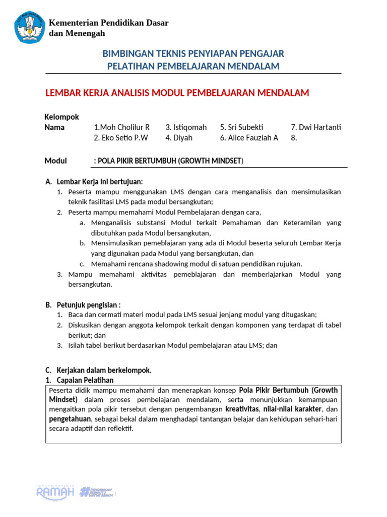 1. Moh Cholilur Rohman LK.01._Analisis_Modul Guru | PDF