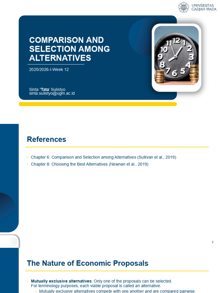 Comparing Economic Alternatives in Projects | PDF | Internal Rate Of ...