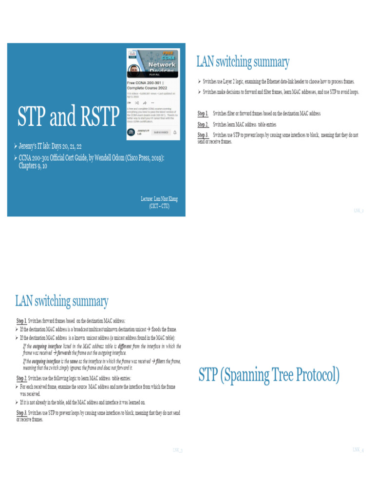 03_STP | PDF | Network Switch | Network Architecture