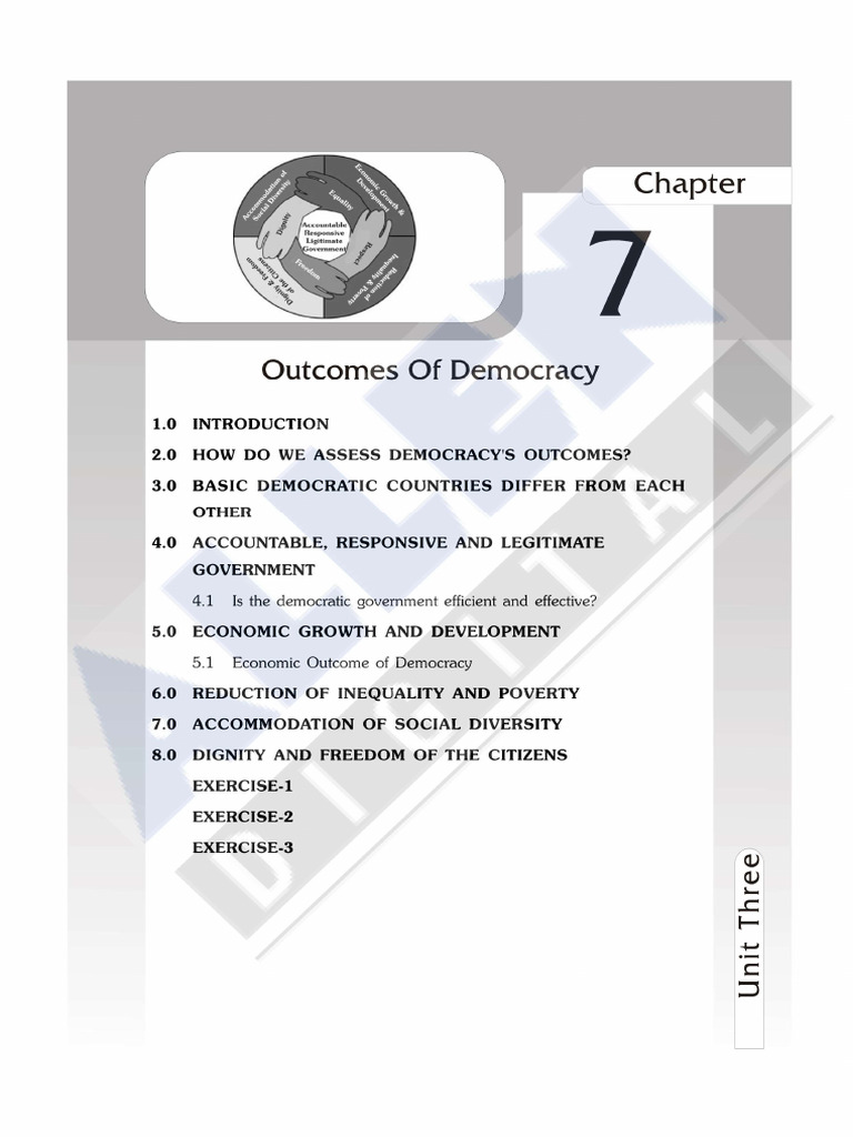 Class-10 SST Unit - 3 Ch-7 Outcomes of Democracy | PDF