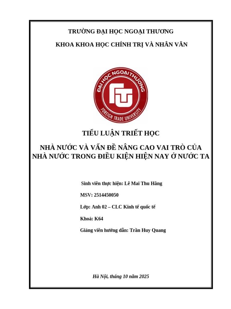 Mau Bia Tieu Luan Ftu Vieclamvui | PDF