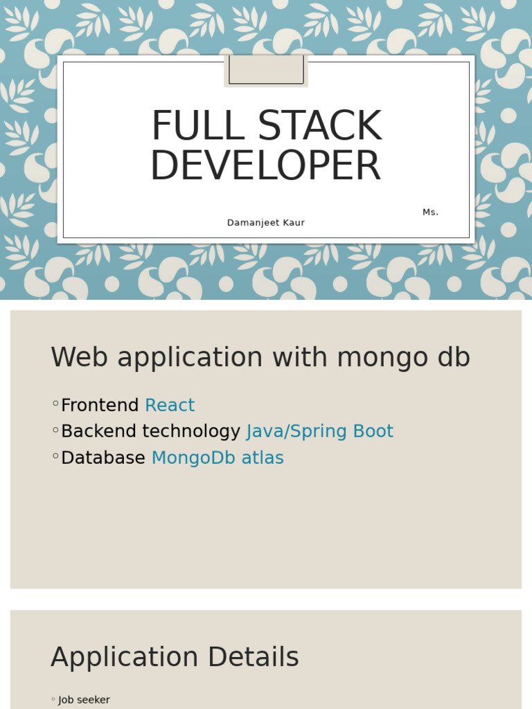 Full Stack Developer | PDF