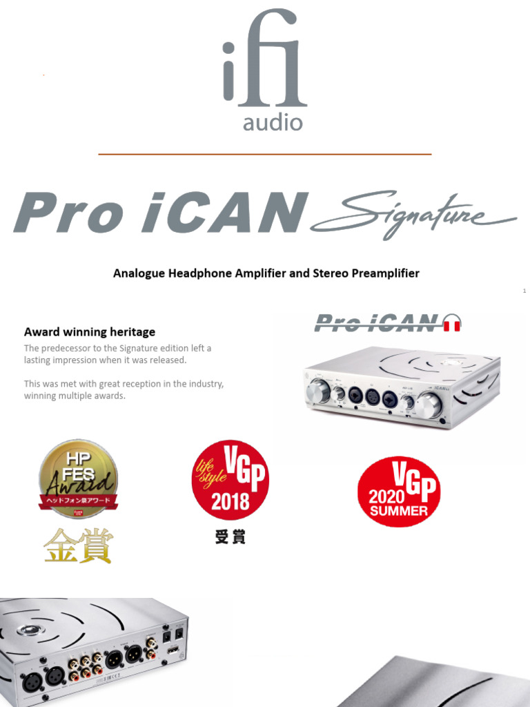 IFi Training Pro ICAN Signature | PDF | Amplifier | Headphones